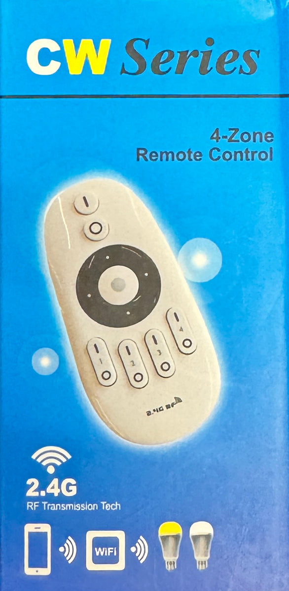 2.4Ghz RF Basic Remote Controller CCT, 4 Zone – LED Smart